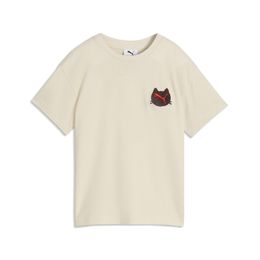 Puma M&auml;dchen T-Shirt "Imaginary Friend Relaxed Badge T-Shirt Kinder", beige, Gr. 110, Obermaterial: 100% Baumwolle. Rippe: 20% Polyester, 80%