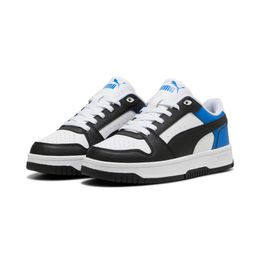 Puma M&auml;dchen Sneaker "REBOUND SLAM LO JR", Gr. 38, schwarz-wei&szlig;, Synthetik, Schuhe