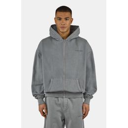 Pegador Herren Kapuzensweatjacke "Logo Oversized Sweat Jacket", grau, Gr. XL, unifarben, Sweatware, Obermaterial: 80% Baumwolle, 20% Polyester,