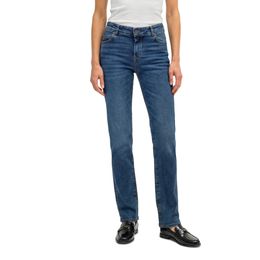 Marc O'Polo MARC O'POLO Damen Regular-fit-Jeans "aus Bio-Baumwolle-Mix", blau, Gr. 27, unifarben, Obermaterial: 90% Baumwolle, 9% Polyester, 1% Elasthan, Jeans