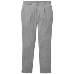 H.I.S. H.I.S Herren Stoffhose "Dehnbundhose mit Bundfalten und umgeschlagenem Saum"grau, meliert, Gr. 33, Web, Obermaterial: 65% Polyester, 33% Viskose, 2%