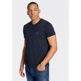 BOSS Herren T-Shirt, Gr. Sdunkelblau 407, Jersey, Obermaterial: 100% Baumwolle, Shirts, Rundhals, Jersey, kleines Logo, regular fit