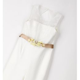 sarabanda M&auml;dchen Jumpsuit "GIRL TROUSERS", wei&szlig;, Gr. 164, 100% Polyester, Overalls