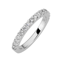 LYOMI Damen Fingerring "585/- Wei&szlig;gold 16 synth. Diam. 0,70ct.", 058 (18,5), 0,7 VS = sehr kleine Einschl&uuml;sse, Gold, silber, Gold, Fingerringe