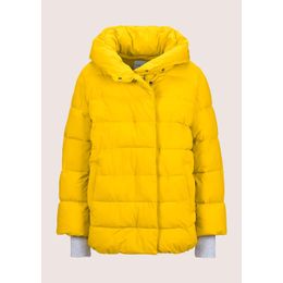 Madeleine Mode MADELEINE Damen Steppjacke "Jacke Wattierte Steppjacke mit Volumen-Kragen", gelb, Modern, Gr. 34, Obermaterial: 100% Polyester PES., Jacken