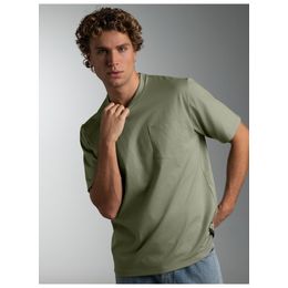 TRIGEMA Herren T-Shirt "TRIGEMA T Shirt aus Biobaumwolle mit Brusttasche"salbei, Basic, Gr. M, Single Jersey, 100% Baumwolle (Bio-Baumwolle kbA),