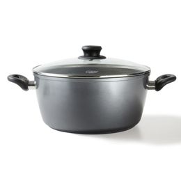 Stoneline XXXL Kochtopf 32 cm, mit Deckel, Induktion, Aluguss, beschichtet mit echten Steinpartikeln, grau, beschichteter Kochtopf gro&szlig;, 32cm Durchmesser, antihaftbeschichtet
