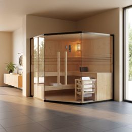 Home Deluxe Traditionelle Sauna SHADOW XL BIG - 200 x 200 cm f&uuml;r 6 Personen