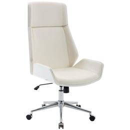 TPFLiving B&uuml;rostuhl Bredow Kunstleder Walnuss/Schwarz