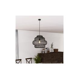 Home Deluxe H&auml;ngeleuchte aus Rattan SIA - Schwarz