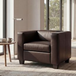 MCW Sessel Loungesessel Lille ~ Kunstleder, coffee