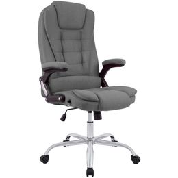 CLP B&uuml;rostuhl ergonomisch 150 kg belastbar Thor, Drehstuhl mit kippbarer R&uuml;ckenlehne modernes Design, h&ouml;henverstellbar 49-59 cm Gestell Chrom