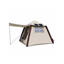 PLATINET Solar Campingzelt 2&ndash;3 Personen 52 W mit Pumpe und Akku