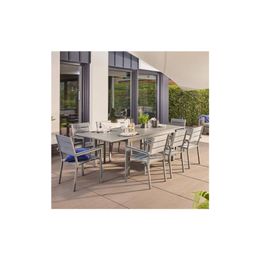 Home Deluxe Garten-Sitzgruppe ausziehbar CASA MADERA - 160/240 x 100 cm 10 St&uuml;hle