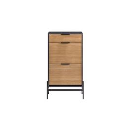 sobuy Schuhbank mit 1 Schublade Schwarz 60,1x40,1x111,5cm Modern