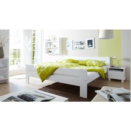 Ticaa Einzelbett "Bert" Kiefer Wei&szlig;