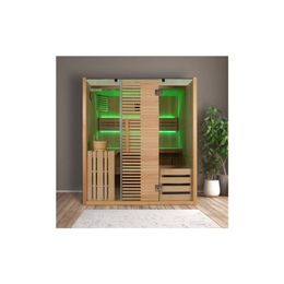 Home Deluxe Traditionelle Sauna OMAHA - 180 x 150 cm f&uuml;r 4 Personen