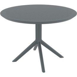 CLP Gartentisch wetterfest stabil Sky, Bistrotisch rund &Oslash; 105 cm H&ouml;he 74 cm, Outdoortisch Polypropylen UV-best&auml;ndig winterfest