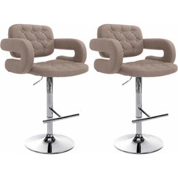 CLP 2er Set Barhocker Dublin Mit Stoff-Bezug I H&ouml;henverstellbar