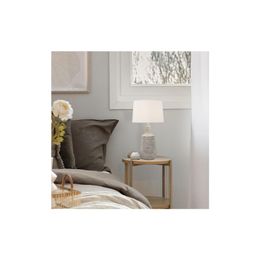 Home Deluxe Gro&szlig;e Tischlampe in Steinoptik CARO - Wei&szlig;