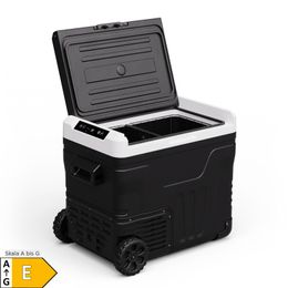 Klarstein PolarForce 50L Kompressor-K&uuml;hlbox LCD-Panel Beleuchtung Off-Road Batterieschutz 12V/230V Schwarz 50 Liter