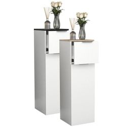 Vcm Holz Midischrank Badregal Ma&szlig;e: H. 95 x B. 30 x T. 30 cm 1 Schublade 1 gro&szlig;e T&uuml;r &ndash; Donali