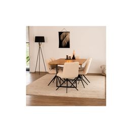 Home Deluxe Esstisch Eckig Ausziehbar AVENCIA inkl. U-Fu&szlig; - 160-200 x 100 cm Dark Oak