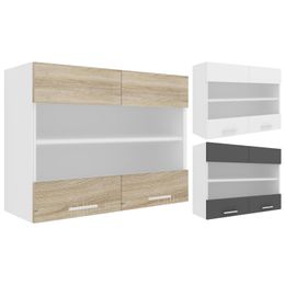 Vcm K&uuml;chenschrank h&auml;ngend Ma&szlig;e ca. H. 60 x B. 80 x T. 31 cm H&auml;ngeschrank mit zwei F&auml;chern K&uuml;chenschrank mit Glas K&uuml;chenm&ouml;bel &ndash; Esilo
