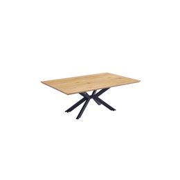 Home Deluxe Esstisch Eckig AVENCIA inkl. Sternfu&szlig; - 160 x 100 cm Light Oak
