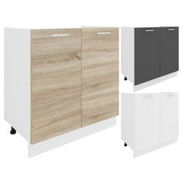 Vcm Sp&uuml;lunterschrank Ma&szlig;e ca. H. 82 x B. 80 x. T. 46 cm Unterschrank mit zwei Dreht&uuml;ren K&uuml;chenm&ouml;bel &ndash; Esilo