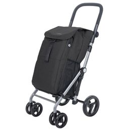 CarlettEinkaufstrolley Einkaufswagen Klappbar Grocery Trolley Shopping Cart 53 l, K&uuml;hltasche 10L, eine Gro&szlig;e Kapazit&auml;t von 25 kg, F&uuml;r Einkaufen-Schwarz