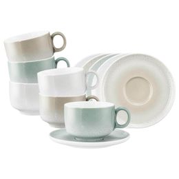 Seltmann Weiden Milchkaffeetassen mit Untertassen Sento Home 350 ml 6er Set