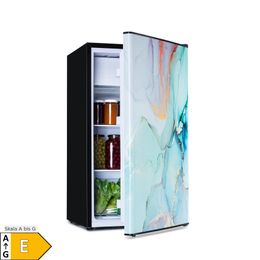 Klarstein CoolArt 79L K&uuml;hl-Gefrier-Kombination EEK E Gefrierfach 9l Designt&uuml;r