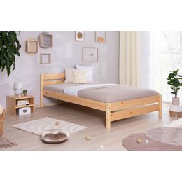 Ticaa Massivholz Einzelbett "Bora" Kiefer Natur