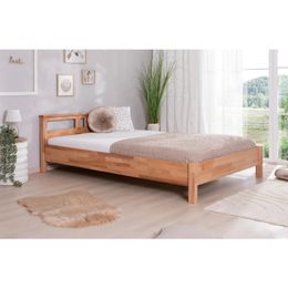 Ticaa Einzelbett und Doppelbett "Merci" Buche mit ge&ouml;lter Oberfl&auml;che
