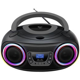 Denver TDB-212 tragbarer CD-Player mit DAB+/FM-Radio und Bluetooth, grau