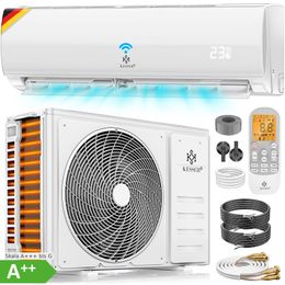 Kesser&reg; Split Klimaanlage Set Quick Connect 9000 / 12000 BTU &ndash; WiFi & App Klimager&auml;t mit Heizfunktion & K&uuml;hlmodus Wandklimaanlage, mit Kupferleitung K&auml;ltemittel R32, komplettem Montagematerial