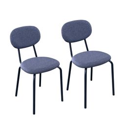 HTI-Living Stuhl Anella Dunkelgrau 2er-Set