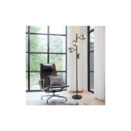 Home Deluxe Stehlampe aus Glas VIOLA - Rauchgrau