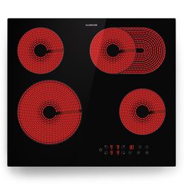Klarstein Virtuosa 4 Kochfeld 60 cm 6600 W Dualzone Pluszone Timer Glaskeramik