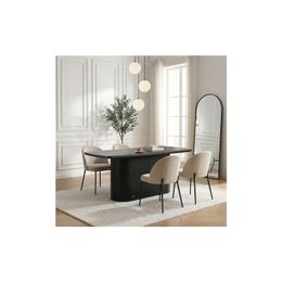 Home Deluxe Esstisch Eiche ge&ouml;lt RABOS Schwarz - 220 x 100 cm