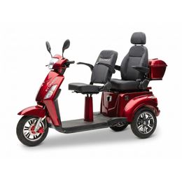 ECONELO E-Seniorenmobil Billy 2.0, Blei-Akku, 3-Rad, 1000 Watt, Komfort-Sitz, Rot
