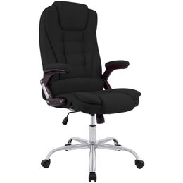 CLP B&uuml;rostuhl ergonomisch 150 kg belastbar Thor, Drehstuhl mit kippbarer R&uuml;ckenlehne modernes Design, h&ouml;henverstellbar 49-59 cm Gestell Chrom
