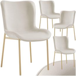 TecTake&reg; Polsterstuhl, ergonomische Form mit hoher R&uuml;ckenlehne, bodenschonende Kunststoffkappen, 54 x 62 x 90 cm