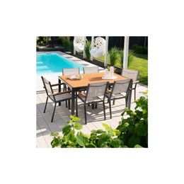 Home Deluxe Garten-Sitzgruppe in Holzoptik CANTOS SEDIA