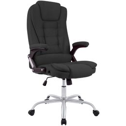 CLP B&uuml;rostuhl ergonomisch 150 kg belastbar Thor, Drehstuhl mit kippbarer R&uuml;ckenlehne modernes Design, h&ouml;henverstellbar 49-59 cm Gestell Chrom