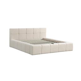 Home Deluxe LED Bett aus Teddy-Stoff inkl. Stauraum GALA &ndash; Beige, 180 x 200 cm