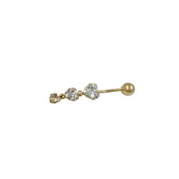 Gallay Bauchnabelpiercing Banana 35x6mm 3x Zirkonia 14Kt GOLD