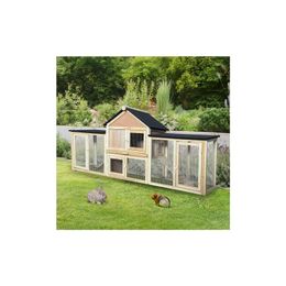 Home Deluxe Kaninchenstall aus Holz CUNA - 210 x 84 cm
