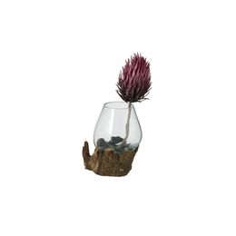 M&ouml;bel Kraft Vase holzfarben Glas,Massivholz Ma&szlig;e (cm): B: 18 H: 18 &raquo; M&ouml;bel Kraft